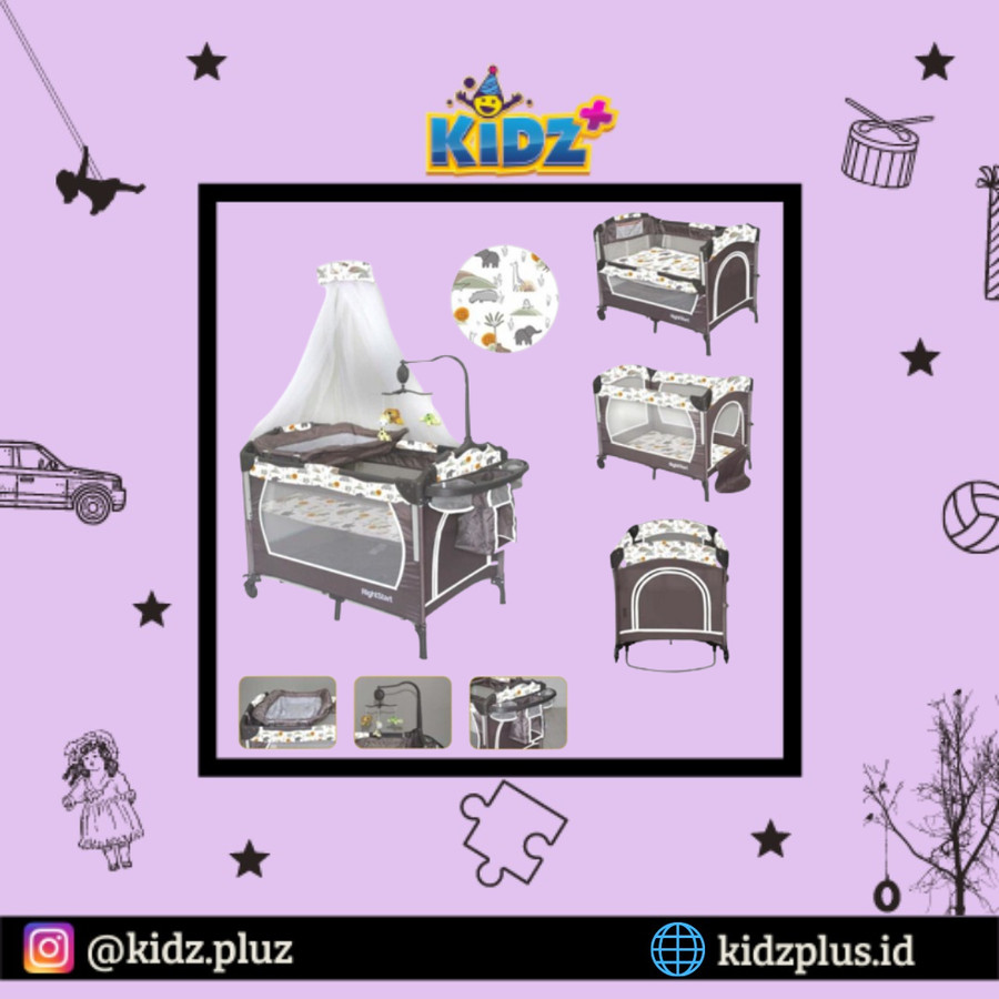 Sewa Right Start Baby Box Playard – Grey Safari – Kidz Plus – One Stop ...